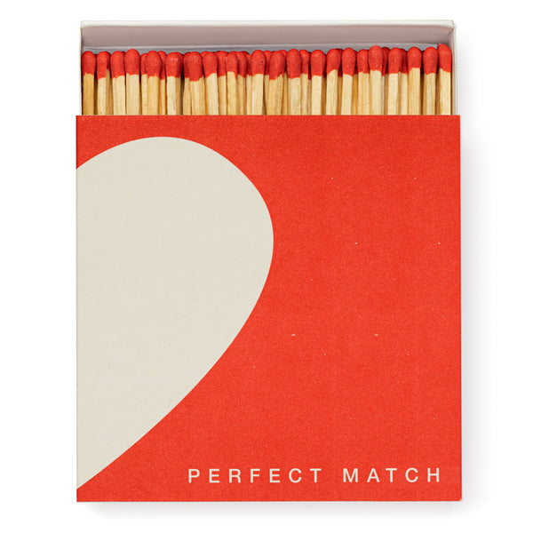 Long Matches in Square Luxury Letterpress Printed Matchbox