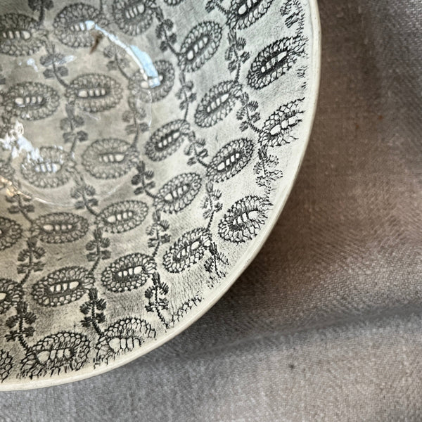 Wonki Ware Soup Bowl - Charcoal Lace or Wash