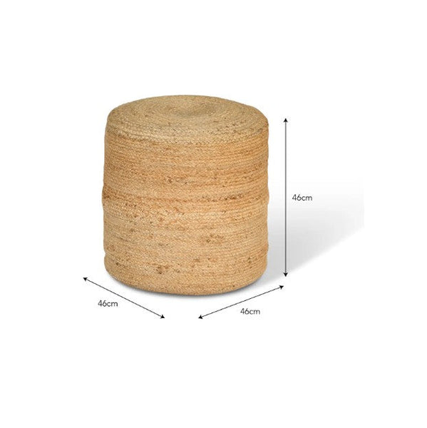 Round Natural Jute Stool – Greige Lifestyle