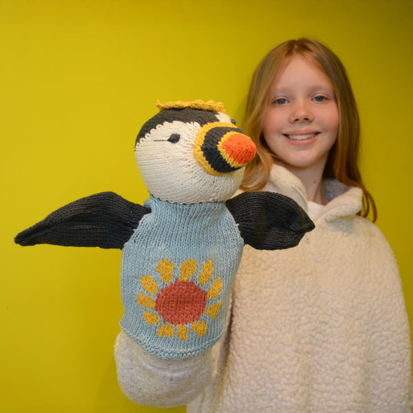 Organic Cotton Hand Puppet - Puffin – Greige Lifestyle