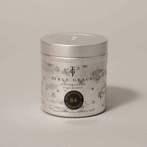 True Grace Scented Candle - Burlington Christmas Tin – Greige Lifestyle