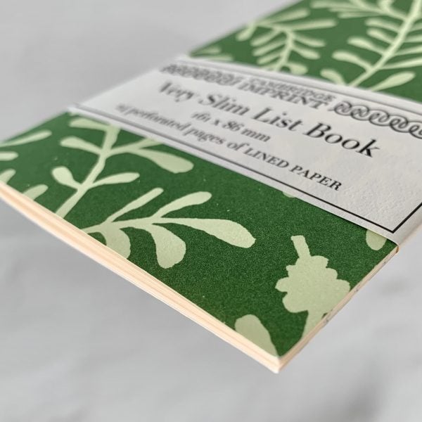 Very Slim List Book - Sprig - Pea Green - Cambridge Imprint – Greige ...