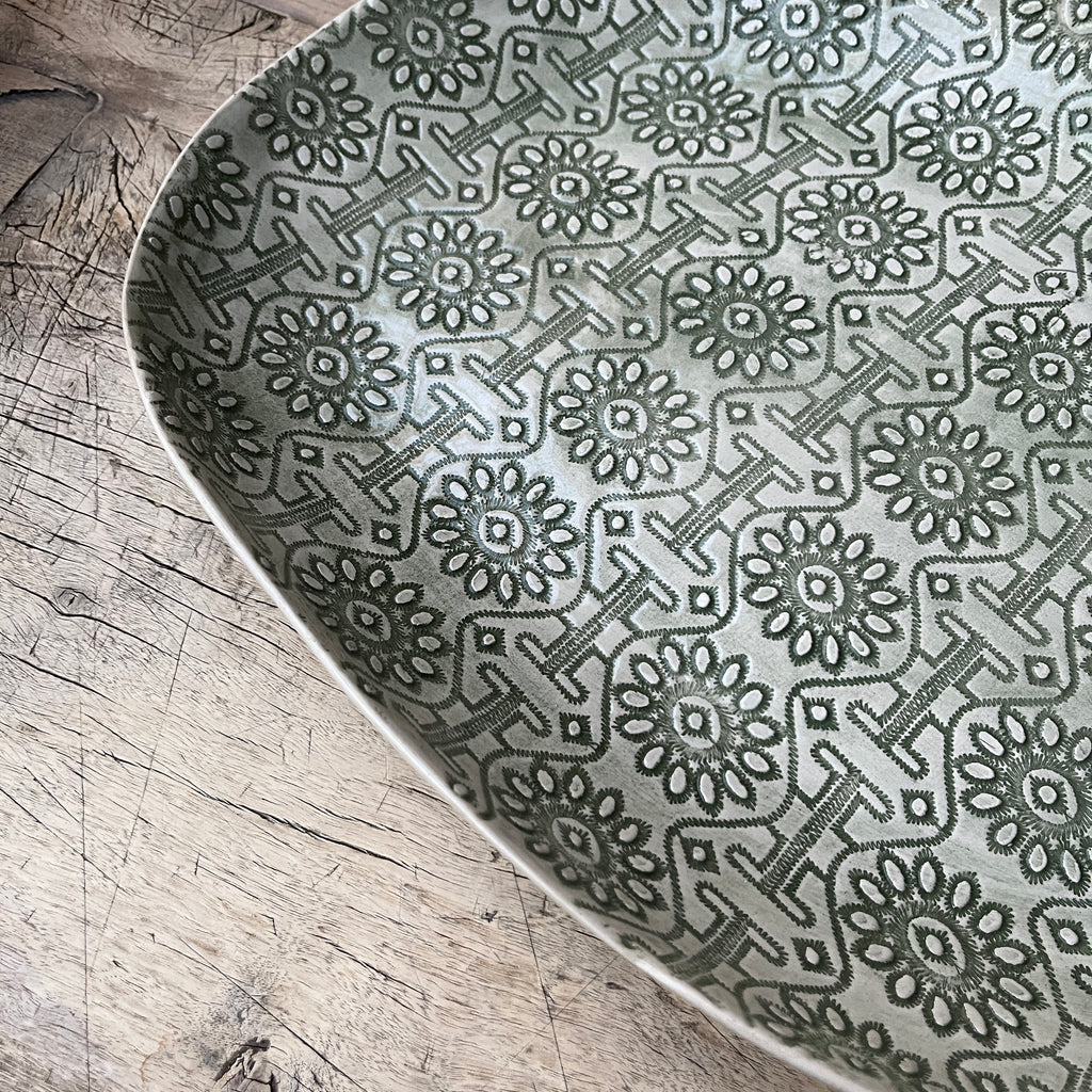 Wonki Ware Large Meat Platter - Dark Green Lace – Greige Lifestyle