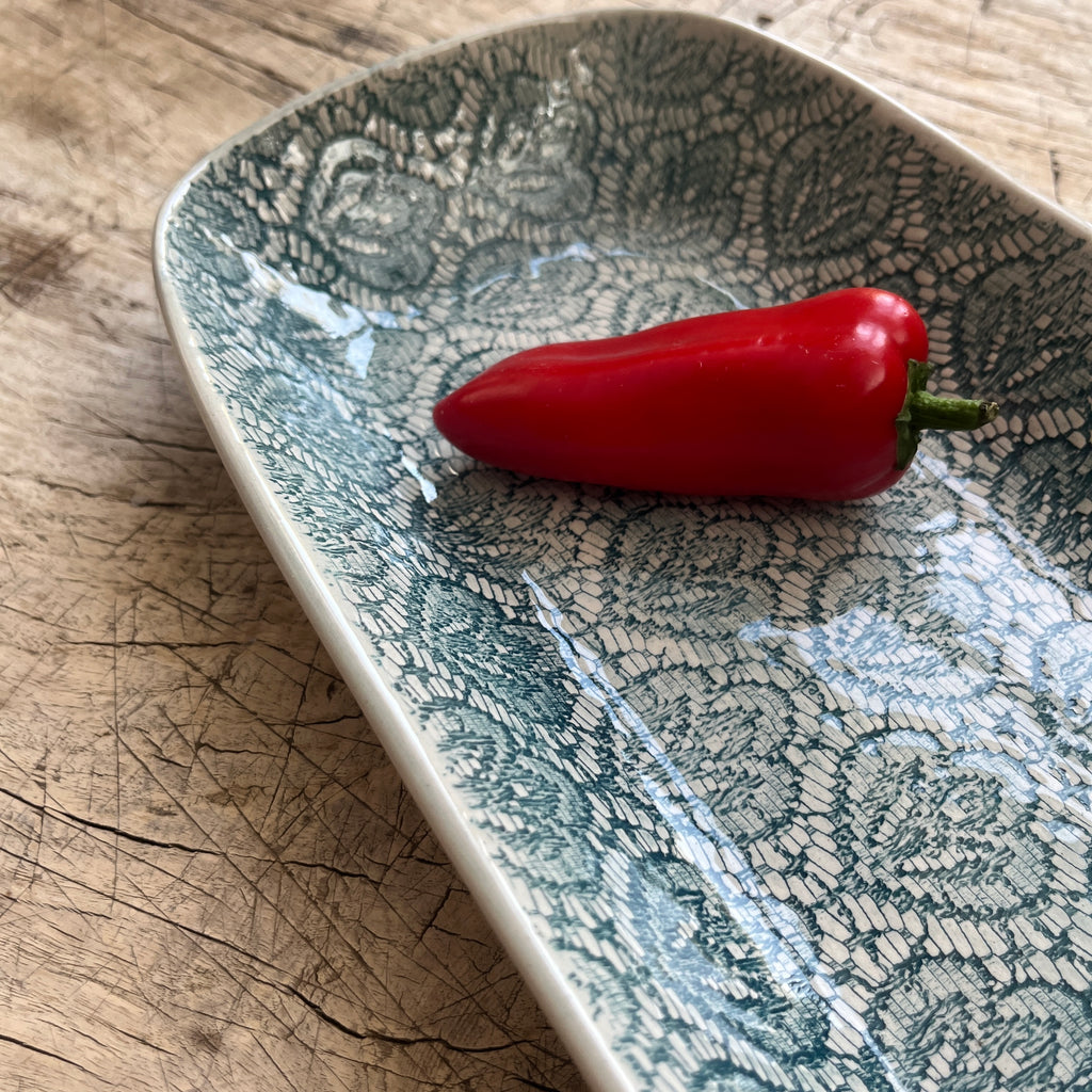 Wonki Ware Prawn Serving Dish or Platter - Small - Marine Lace – Greige ...