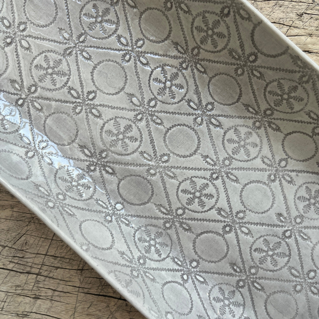 Wonki Ware Prawn Serving Dish or Platter - Small - Warm Grey Lace ...