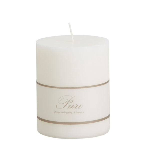 Pure Stearin Pillar Candles - White - 80mm Diameter – Greige Lifestyle