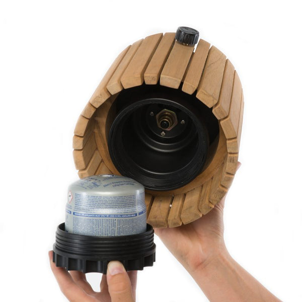 Timber Gas Fire Lantern by Cosiscoop – Greige Lifestyle