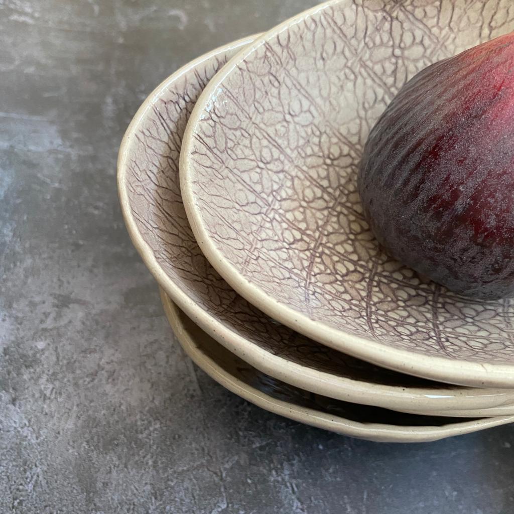 Wonki Ware Oval Bowl - Extra Small - Aubergine Lace