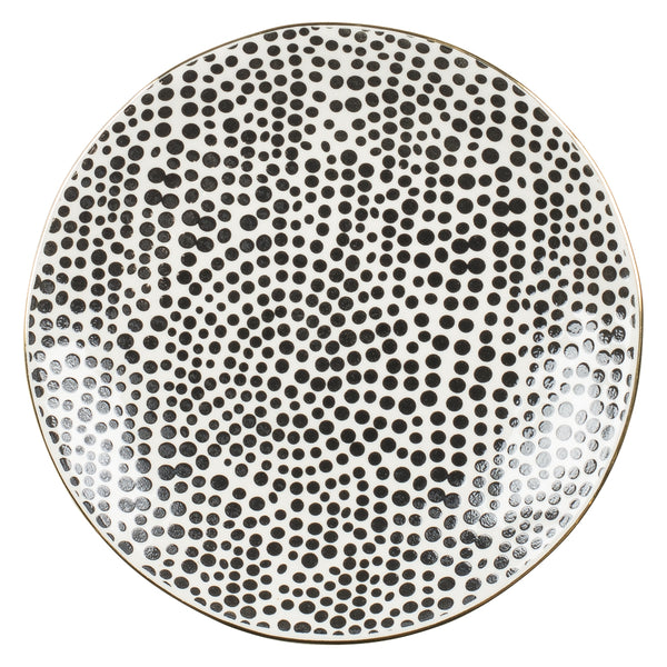 Dotty Plate with Gold Rim – Greige Lifestyle