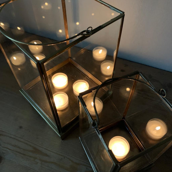 Antique Zinc & Glass Box Lanterns – Greige Lifestyle